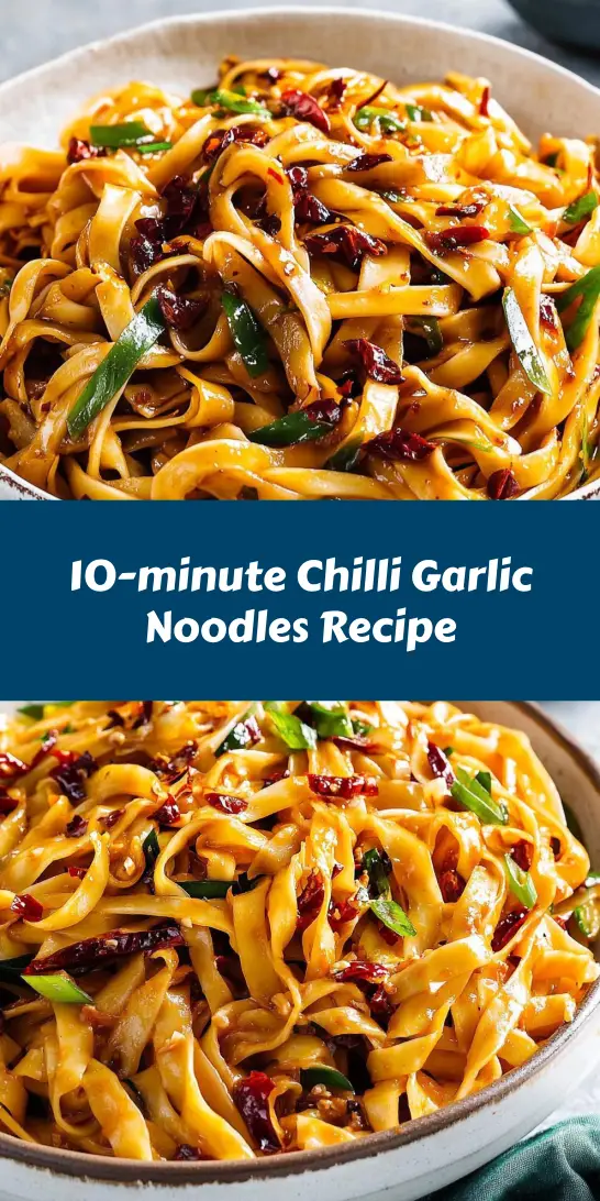 10-minute Chilli Garlic Noodles Recipe - tastycookingtips.com
