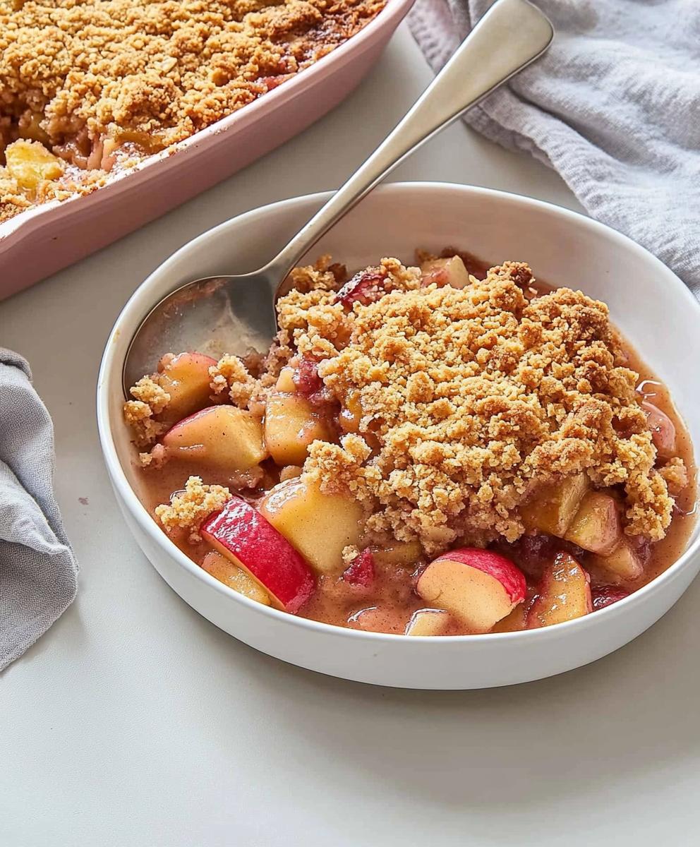 Apple Rhubarb Crisp Recipe - tastycookingtips.com