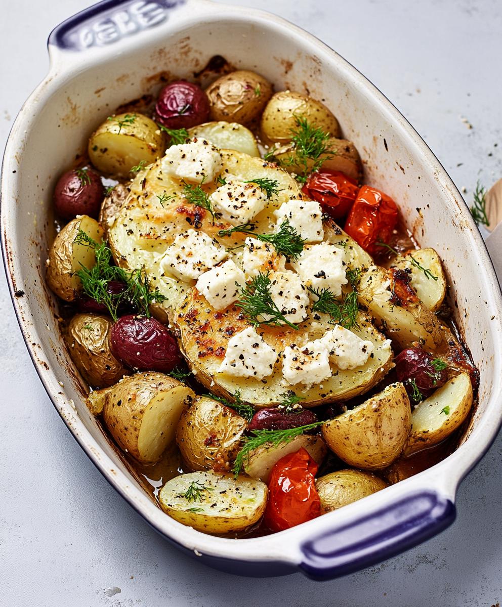 Baked Feta Potatoes Recipe - tastycookingtips.com