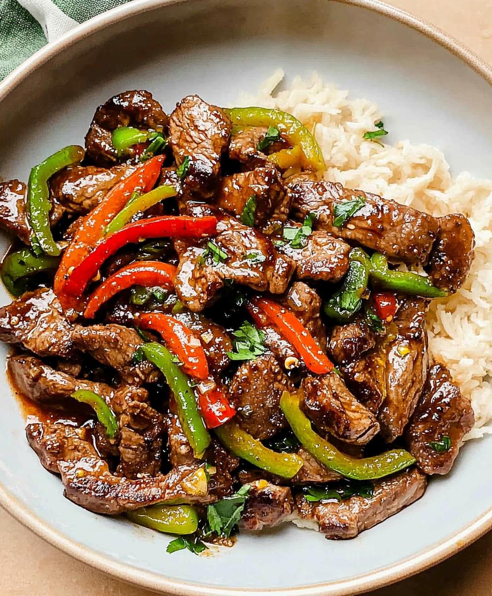 Chinese Pepper Steak Recipe - tastycookingtips.com