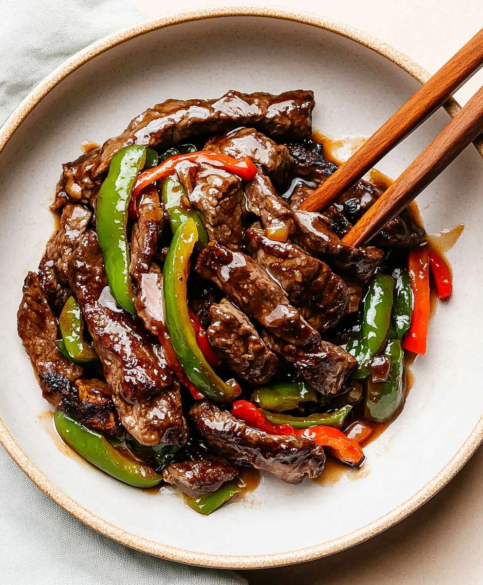 Chinese Pepper Steak Recipe - tastycookingtips.com