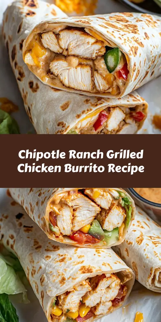 Chipotle Ranch Grilled Chicken Burrito Recipe - tastycookingtips.com