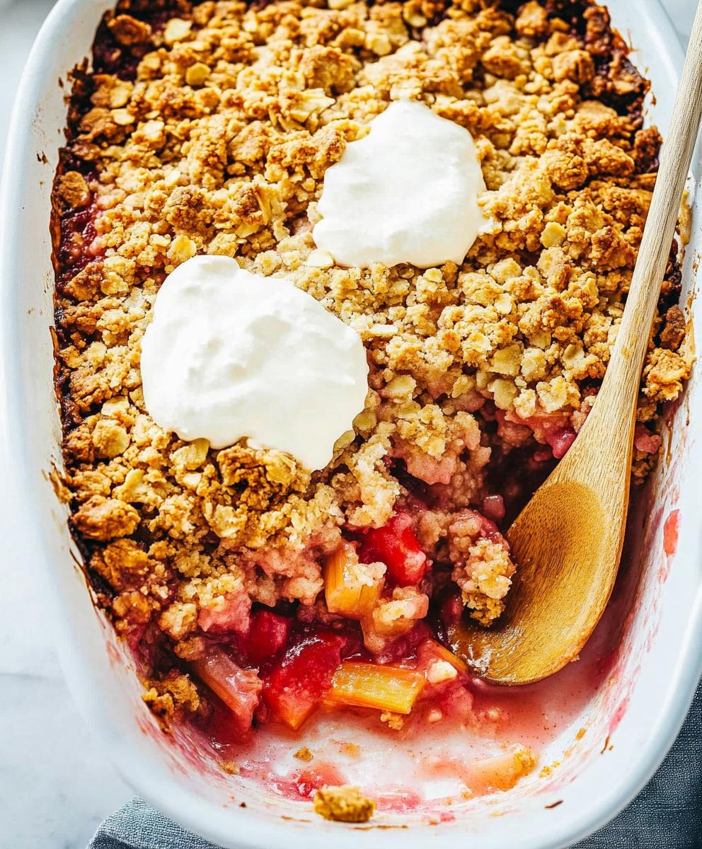 Classic Rhubarb Crisp Recipe - tastycookingtips.com