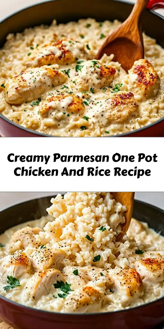Creamy Parmesan One Pot Chicken And Rice Recipe - tastycookingtips.com