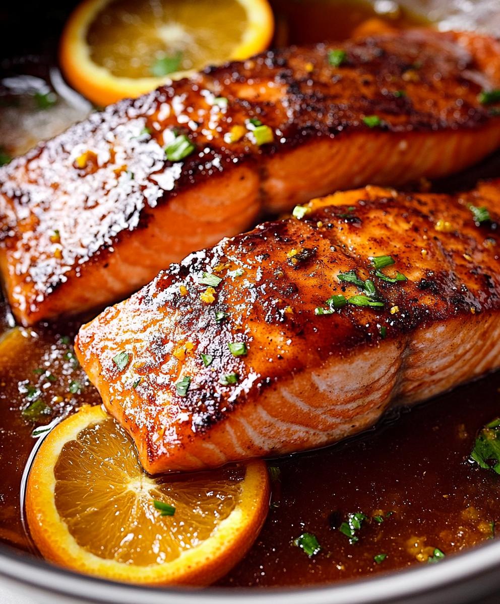Crispy Honey Orange Glazed Salmon Recipe - tastycookingtips.com