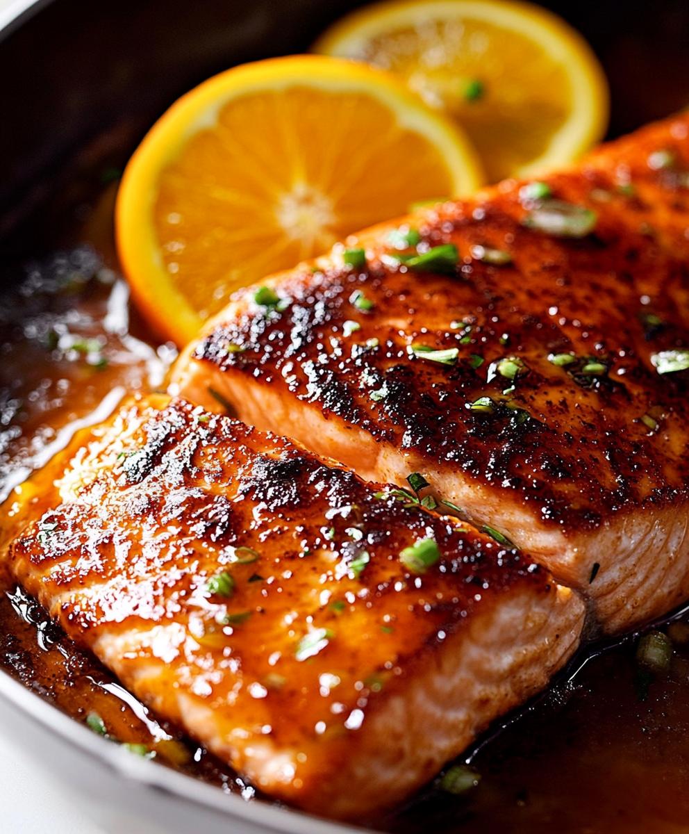 Crispy Honey Orange Glazed Salmon Recipe - tastycookingtips.com