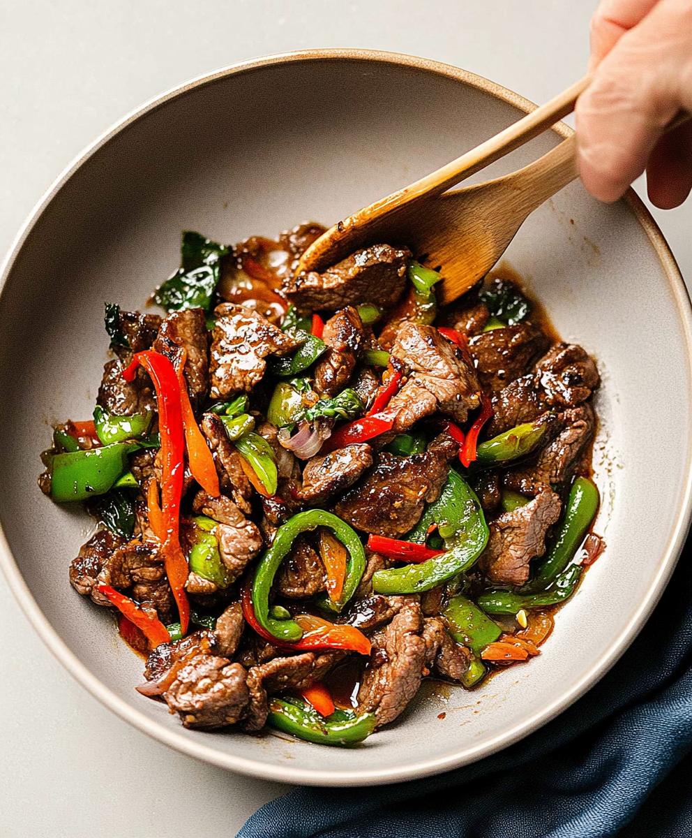 Easy Chinese Pepper Steak Recipe - tastycookingtips.com