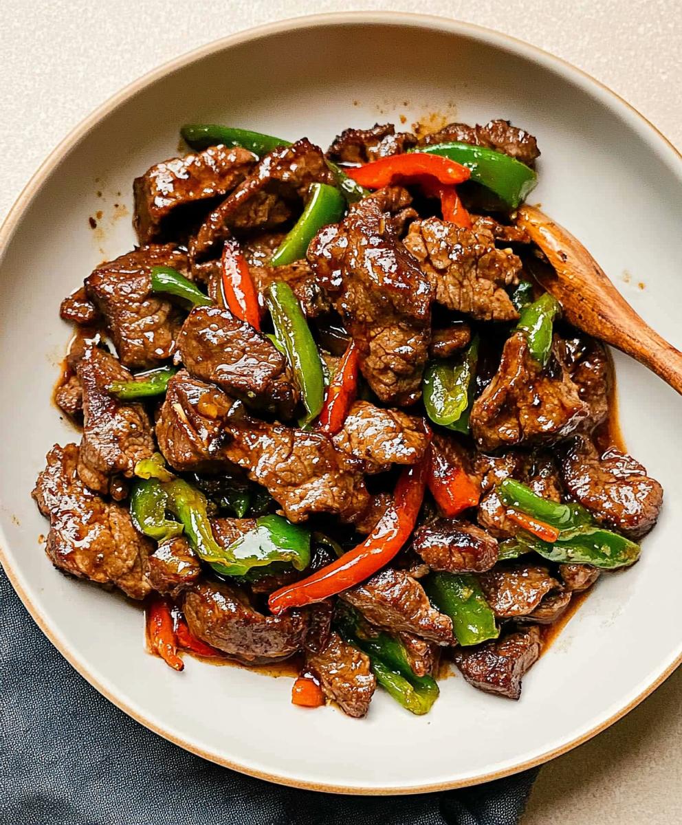 Easy Chinese Pepper Steak Recipe - tastycookingtips.com