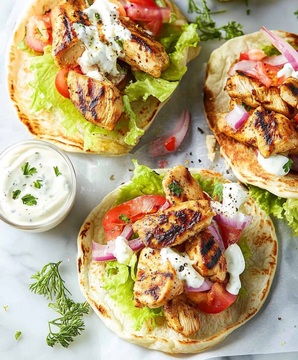 Greek Chicken Gyros Recipe - tastycookingtips.com