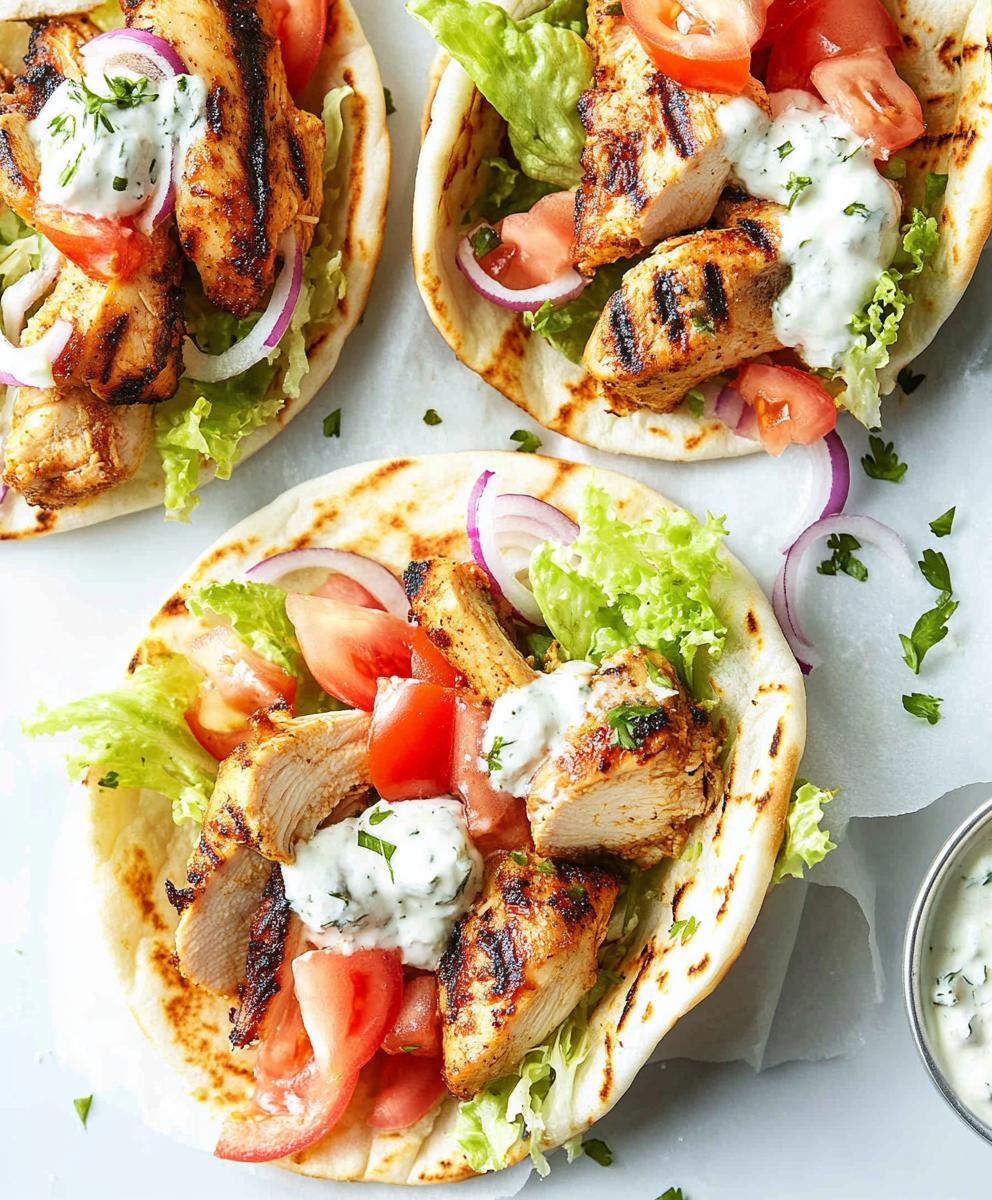 Greek Chicken Gyros Recipe - tastycookingtips.com