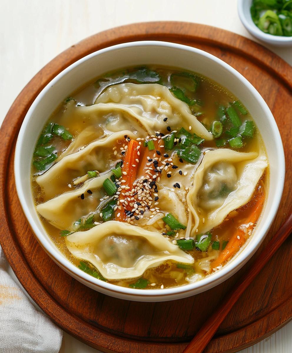Gyoza Soup (japanese Dumpling Soup) Recipe - tastycookingtips.com