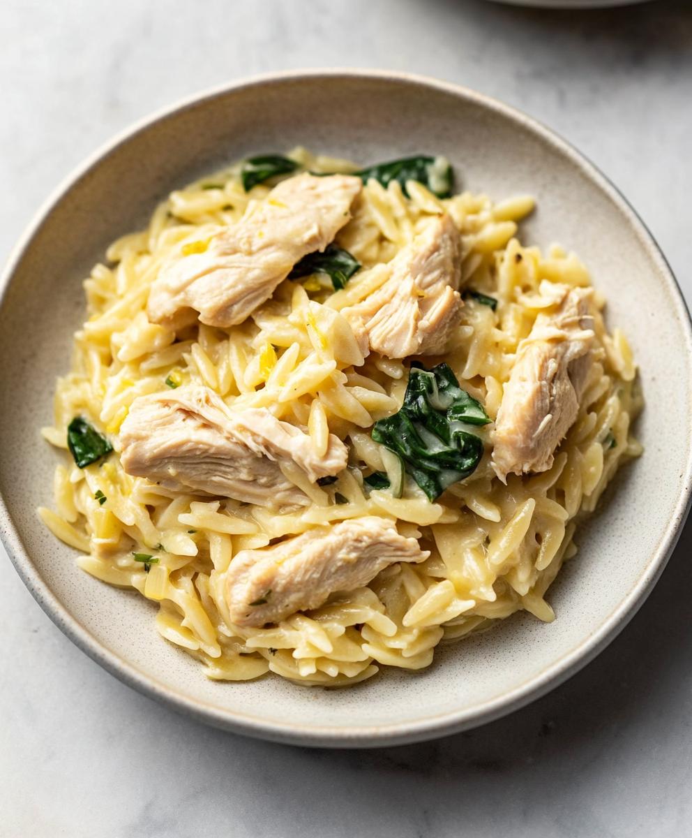 Lemon Chicken Orzo Recipe - tastycookingtips.com