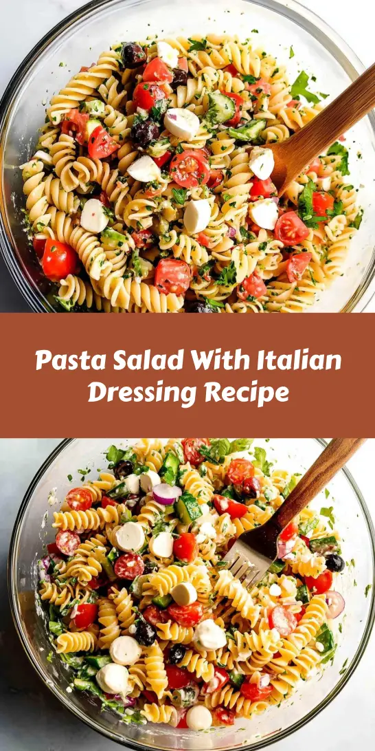 Pasta Salad With Italian Dressing Recipe - tastycookingtips.com