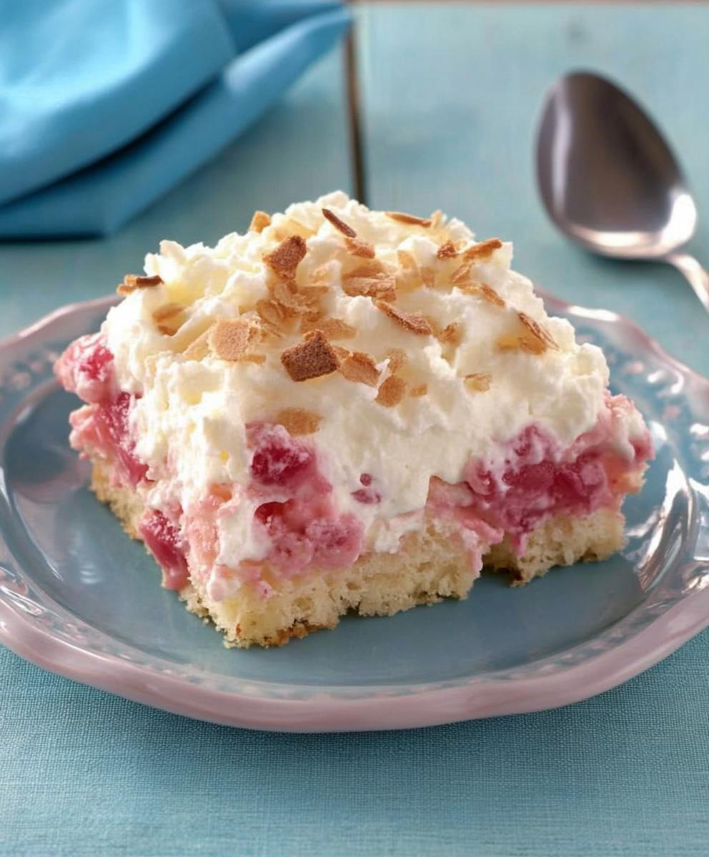 Rhubarb Fluff Recipe - tastycookingtips.com