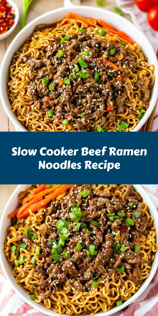 Slow Cooker Beef Ramen Noodles Recipe - tastycookingtips.com