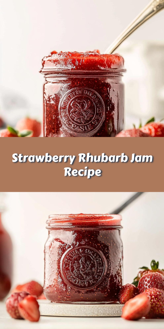 Strawberry Rhubarb Jam Recipe - tastycookingtips.com