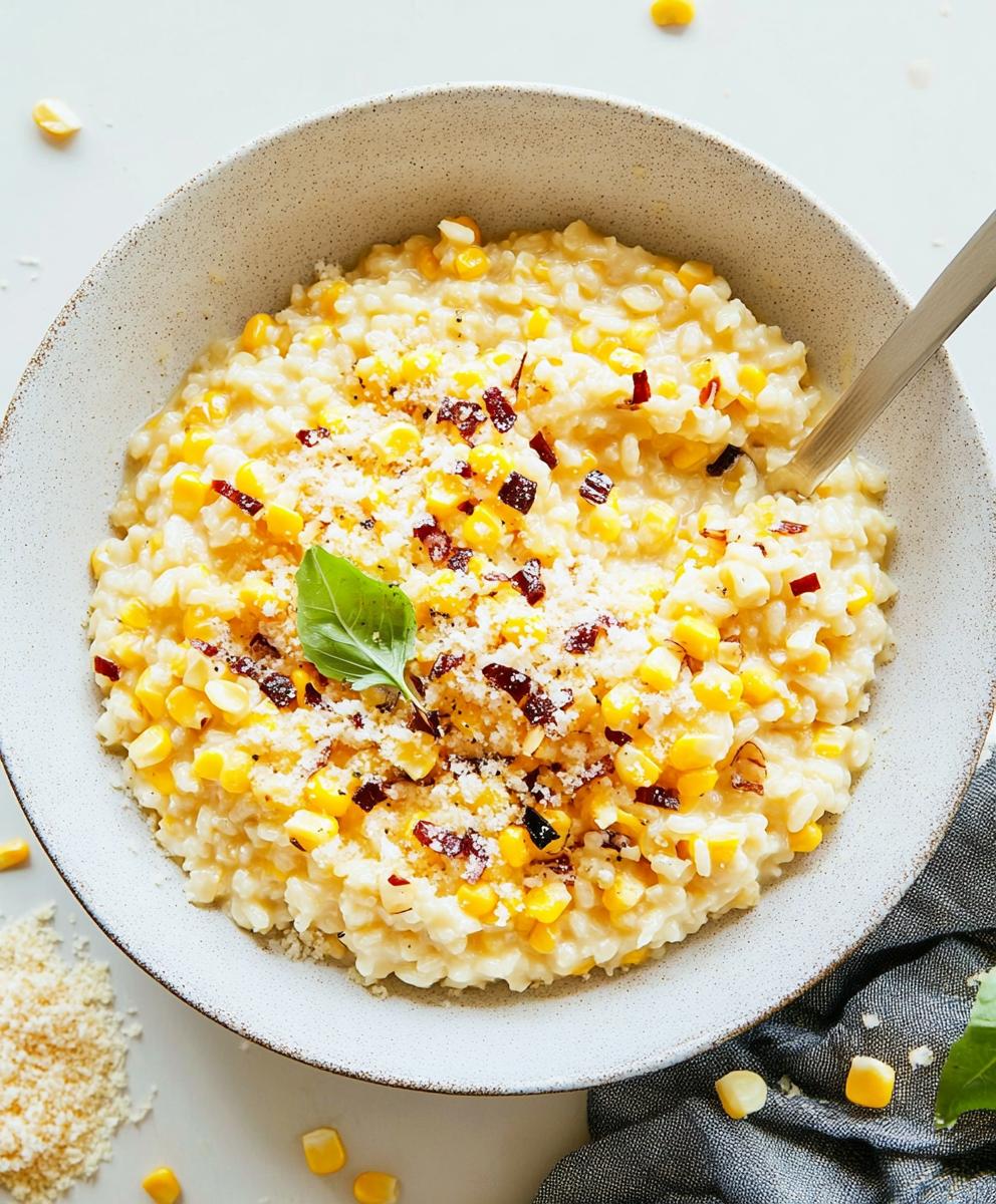 Sweet Corn Risotto Recipe - tastycookingtips.com