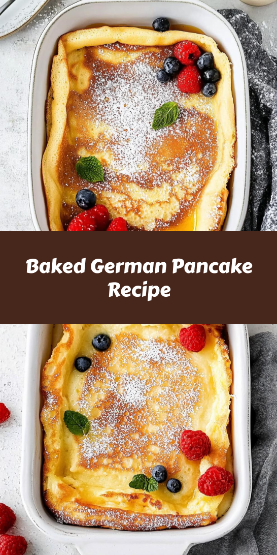 Baked German Pancake Recipe - tastycookingtips.com