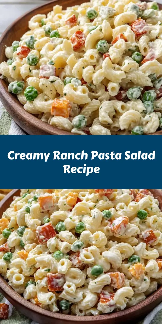 Creamy Ranch Pasta Salad Recipe - tastycookingtips.com