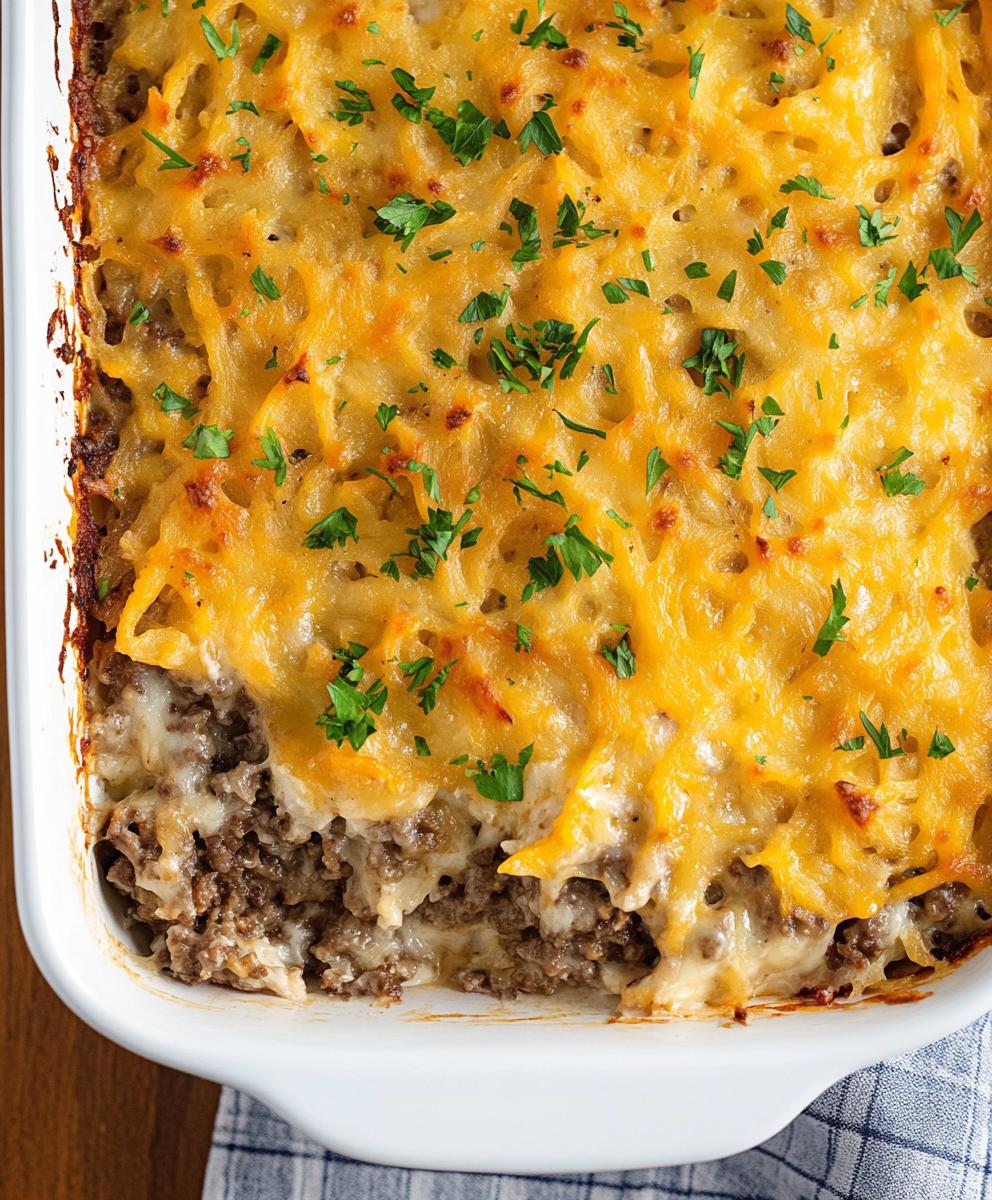 Hamburger Hashbrown Casserole Recipe - tastycookingtips.com