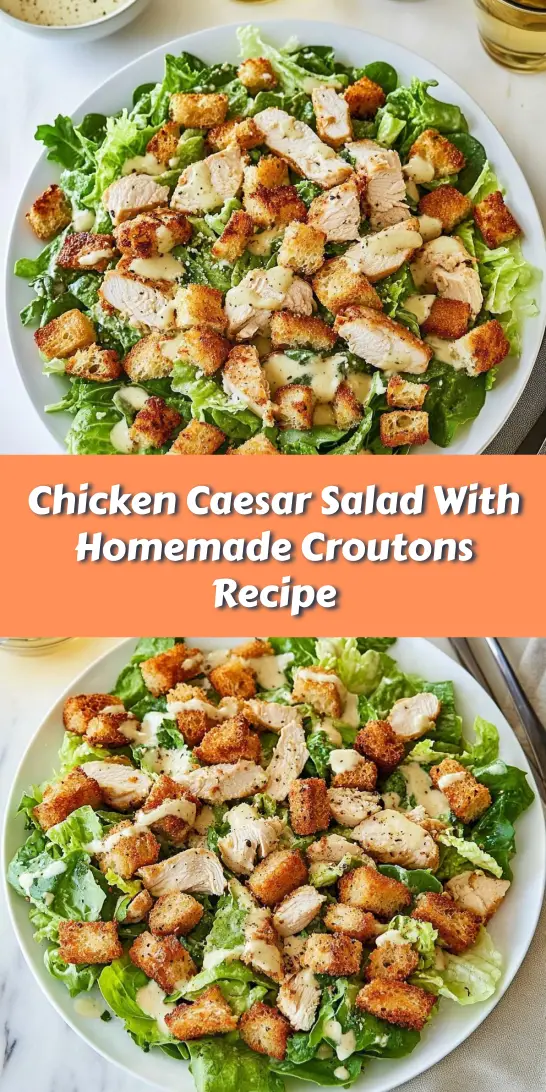 Chicken Caesar Salad With Homemade Croutons Recipe - tastycookingtips.com