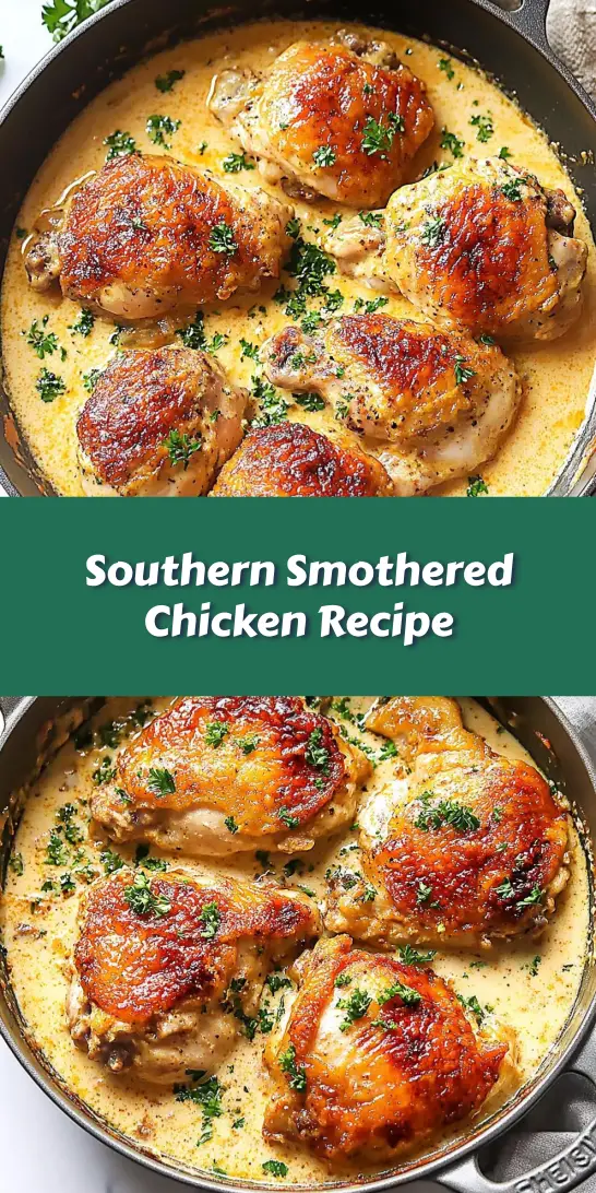 Southern Smothered Chicken Recipe - tastycookingtips.com