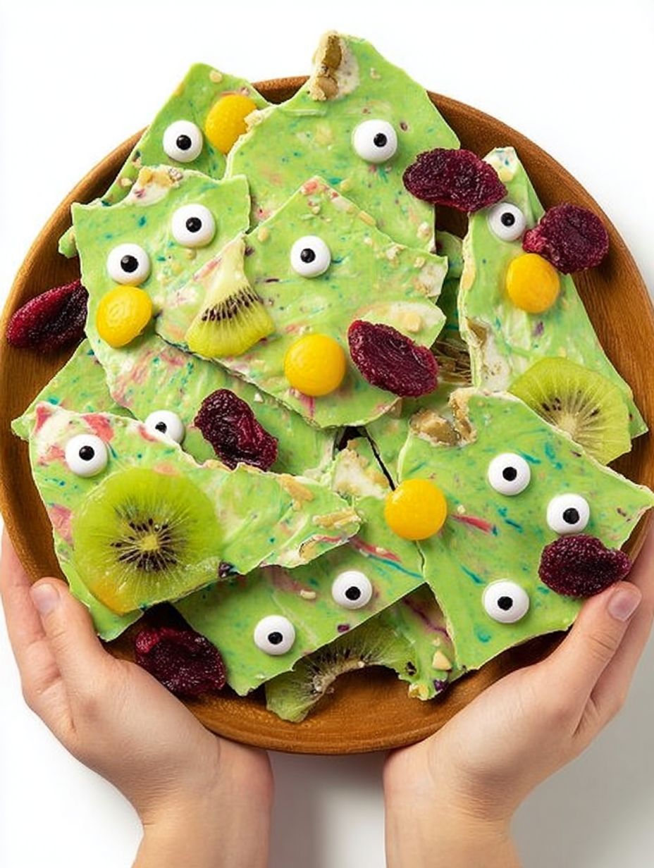 Monster Frozen Yogurt Bark Recipe - tastycookingtips.com