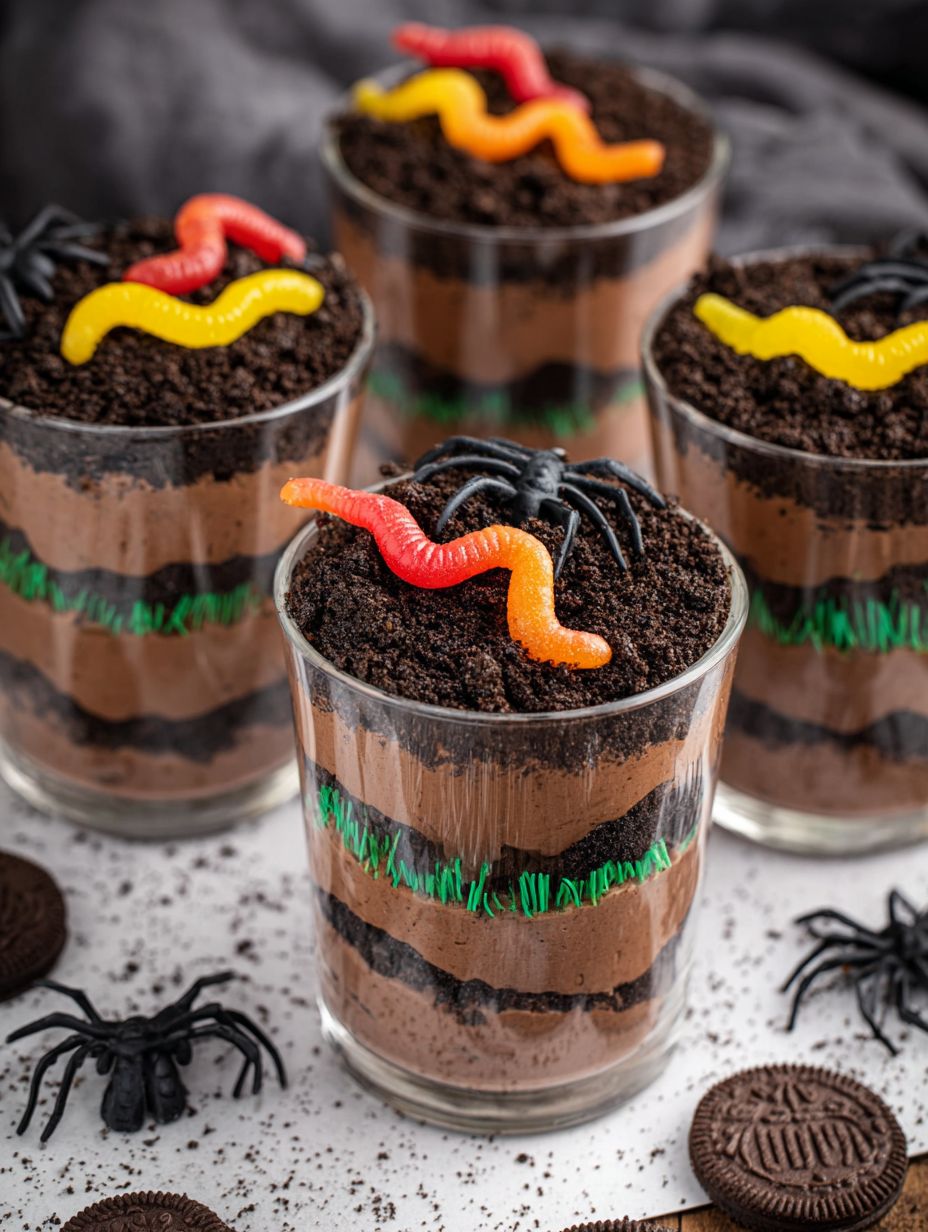 Healthy Halloween Dirt Cups Recipe - tastycookingtips.com