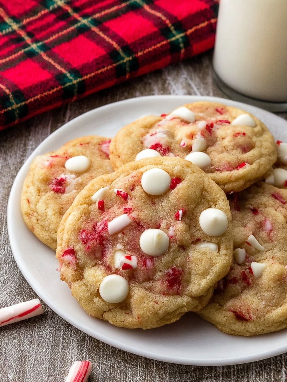 White Chocolate Candy Cane Cookies Recipe